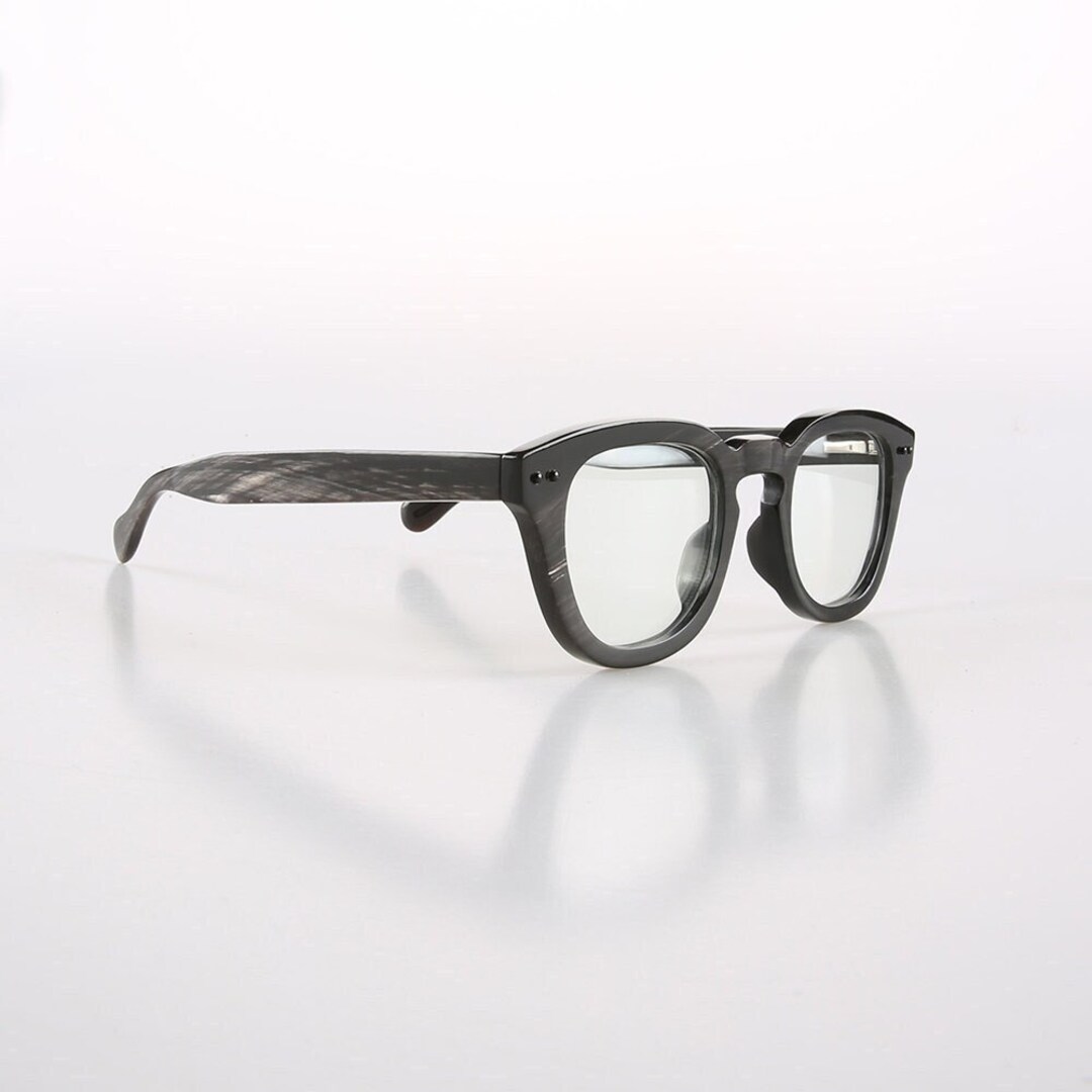 Genuine Natural Buffalo Horn Handmade Black Rivets Glasses Frames Men ...