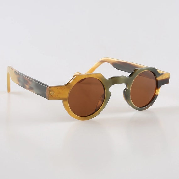 Genuine Natural Horn Handmade Round Glasses Frames S… - Gem