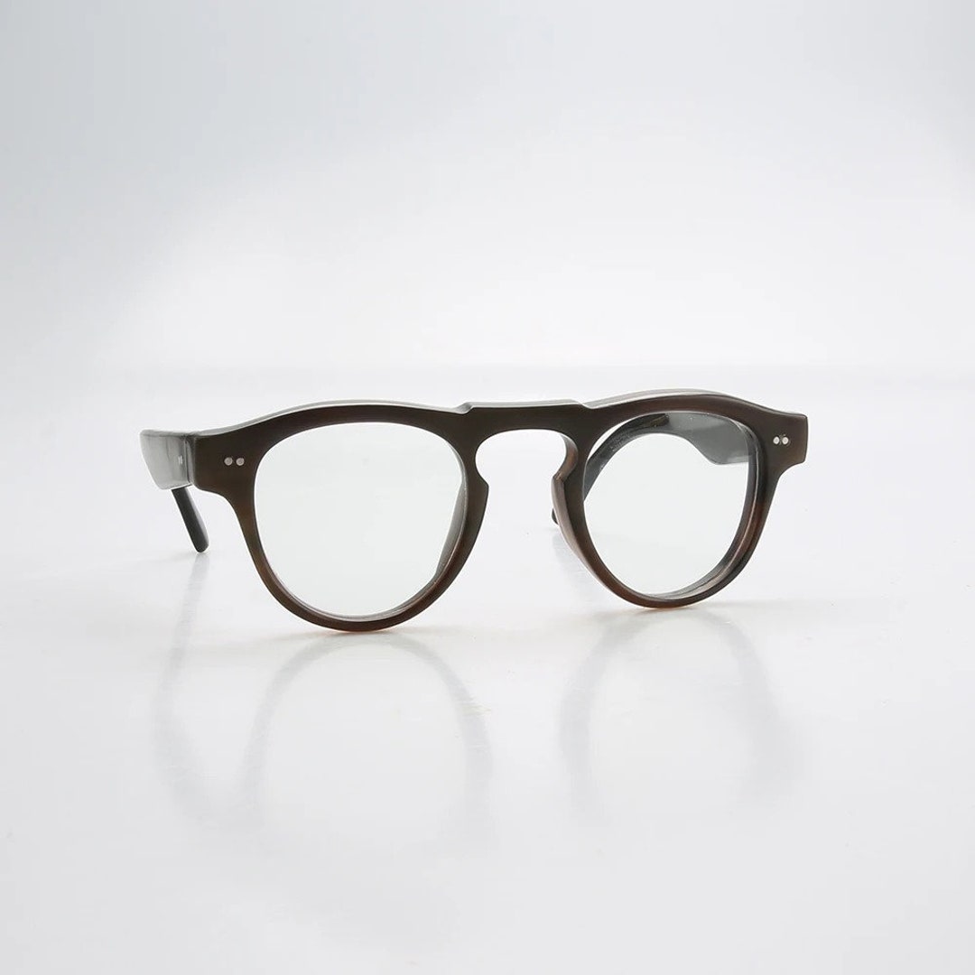 Handmade Buffalo Horn Glasses Frames: Thick High Bridge, Vintage Style ...