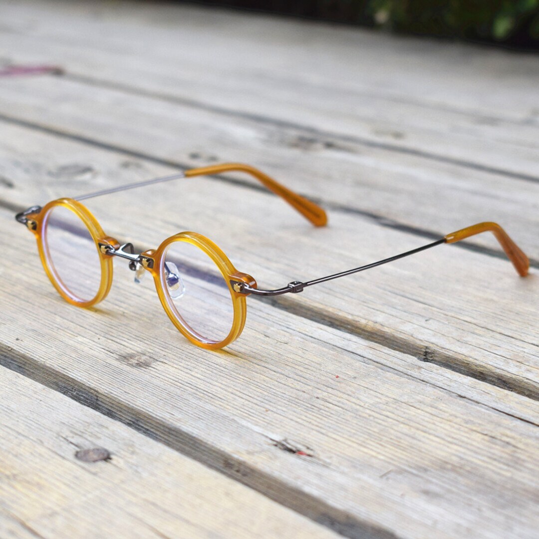 Vintage Style Classic Small Round Glasses Acetate Spectacles Japanese ...