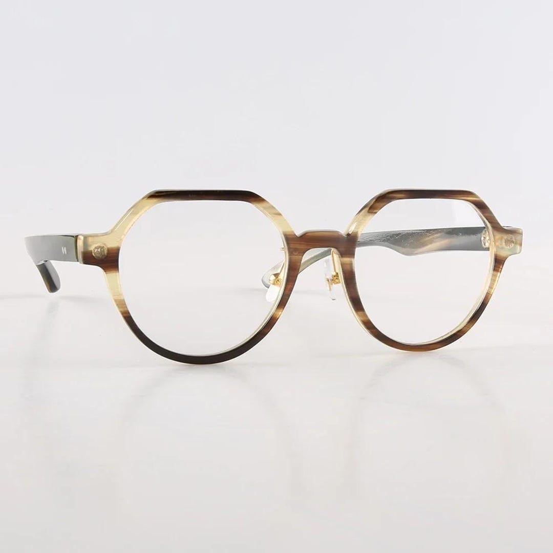 Handmade Buffalo Horn Glasses Frames: Honey Brown, Vintage Style - Etsy