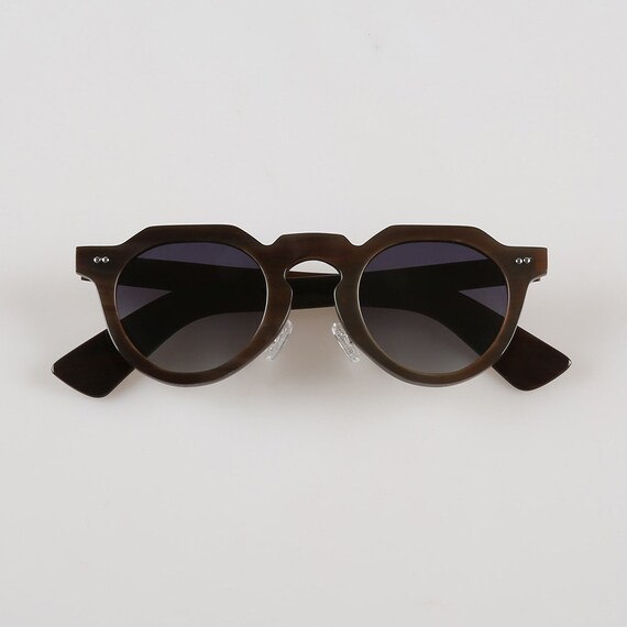 Genuine Natural Horn Handmade Glasses Frames - Dark B… - Gem