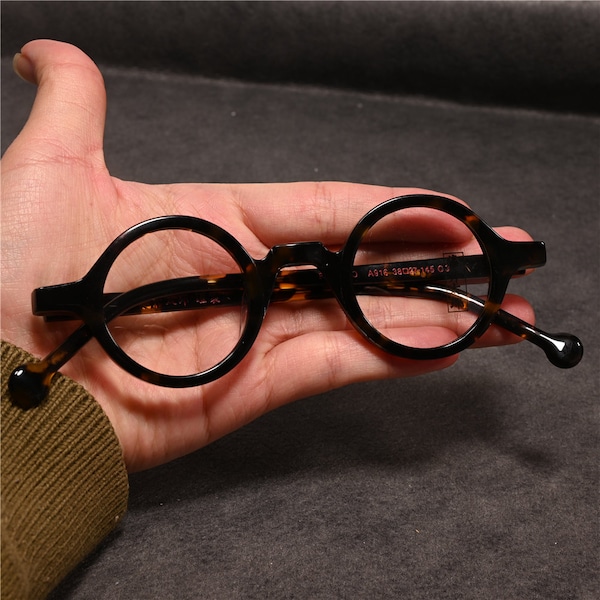 Acetate Round Glasses Etsy