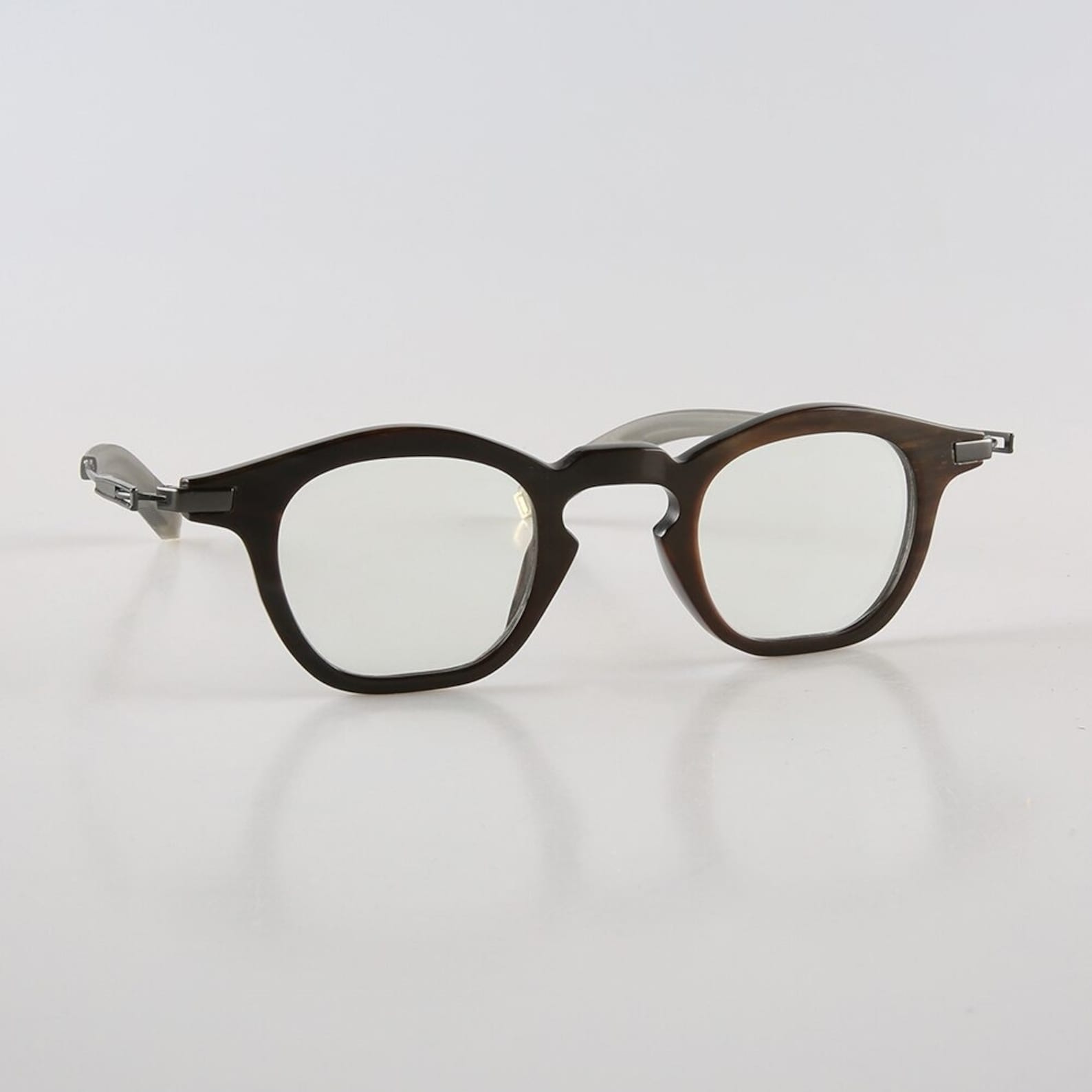 Handmade Buffalo Horn Glasses Frames: German Style Titanium Eyeglasses ...