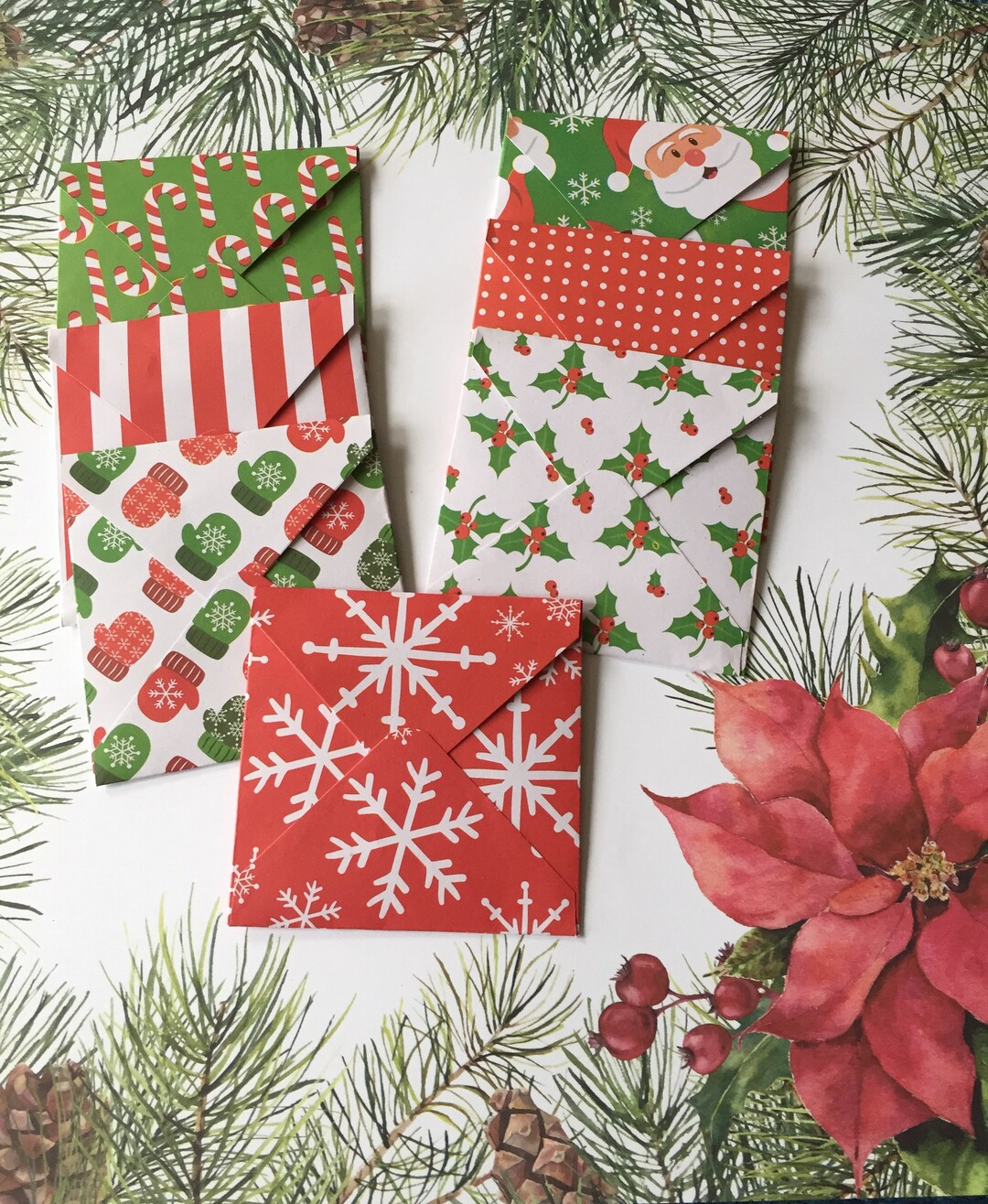 Mini Envelopes x 7 Peps Christmas Series Handcrafted - Etsy