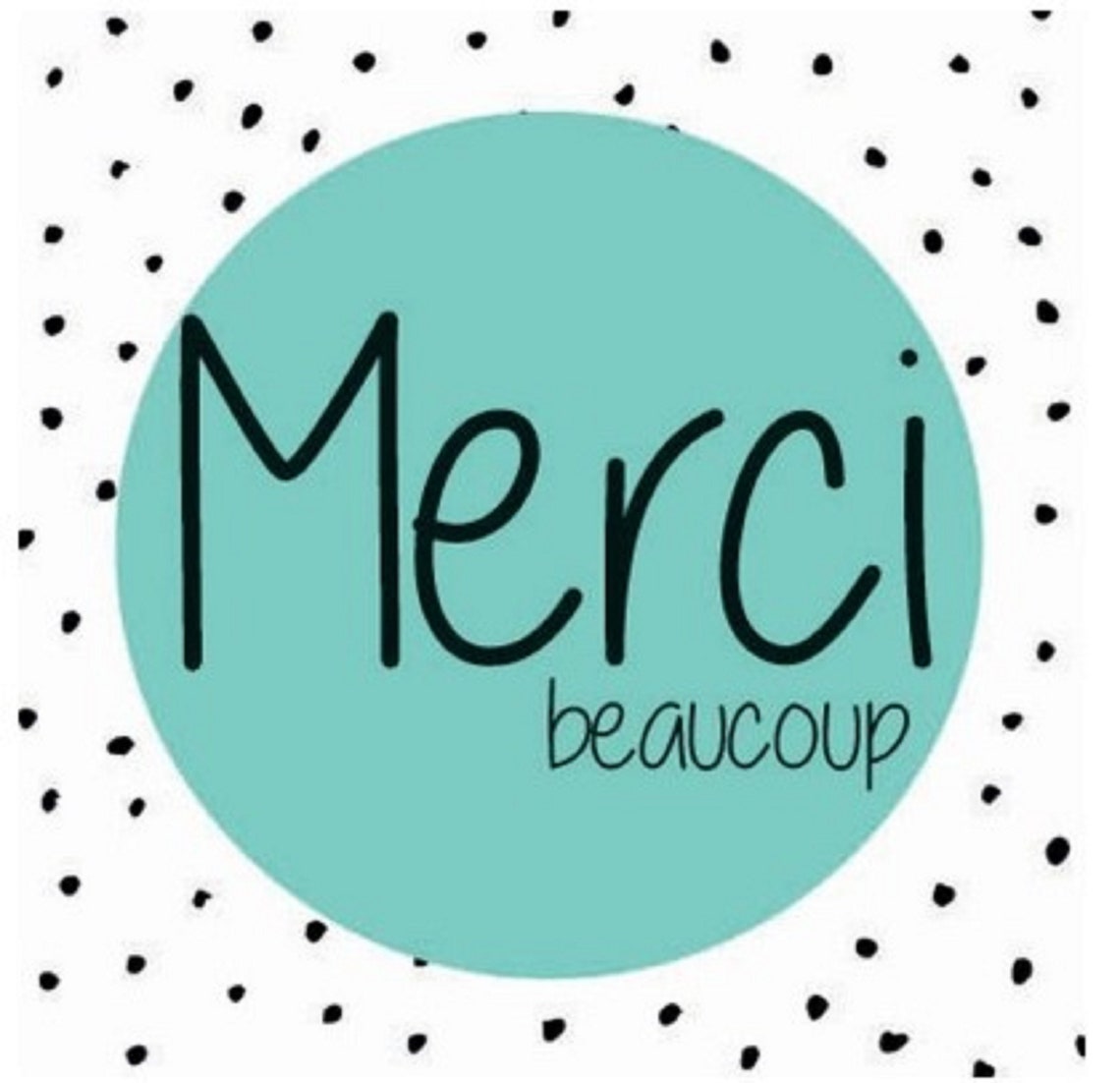 Stickers Merci beaucoup carrés 35x35cm - Etsy France