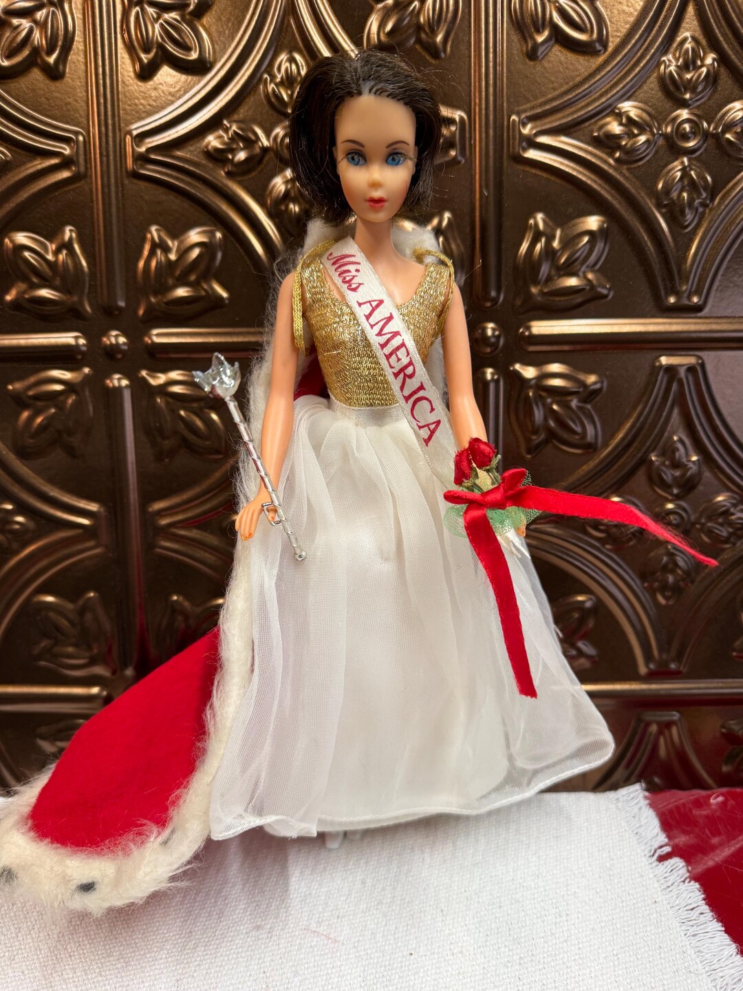 Vintage Barbie 1972-1973 Pagent Miss America Outfit 3200 Cape Dress ...