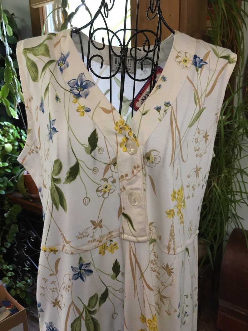 Bizzit Dress Sleeveless Long Floral Medium Coverup Nightgown - Etsy