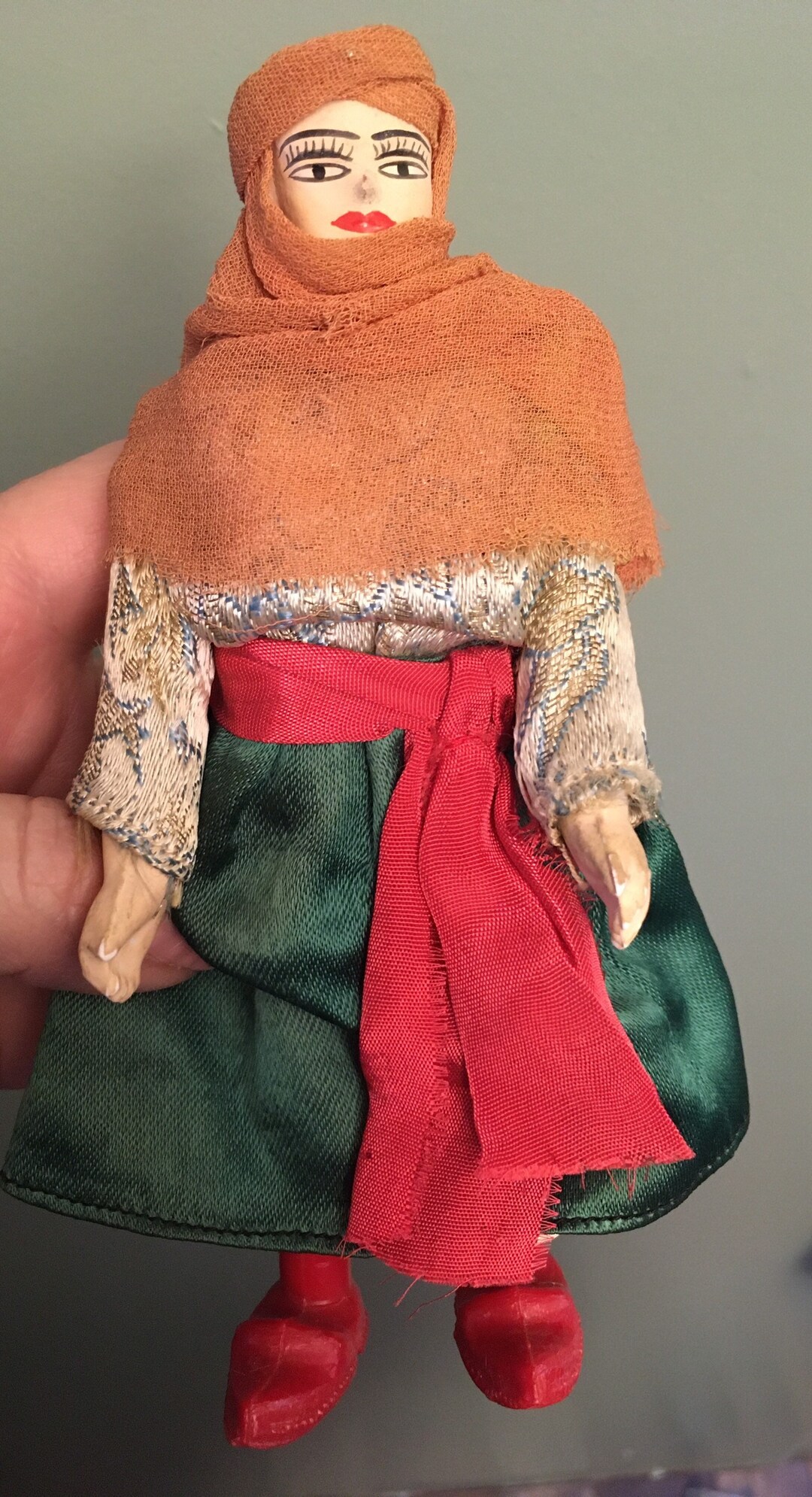 Antique 1950/60’s Souvenir Folk Art Doll Ethnic Moroccan Egyptian ...