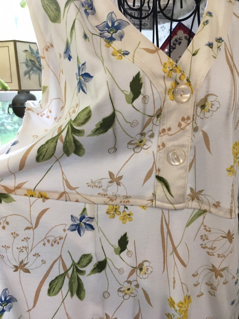 Bizzit Dress Sleeveless Long Floral Medium Coverup Nightgown - Etsy