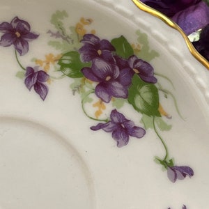 Vintage Woodland Violets Fine China Royal Jackson Dinnerware Bread ...