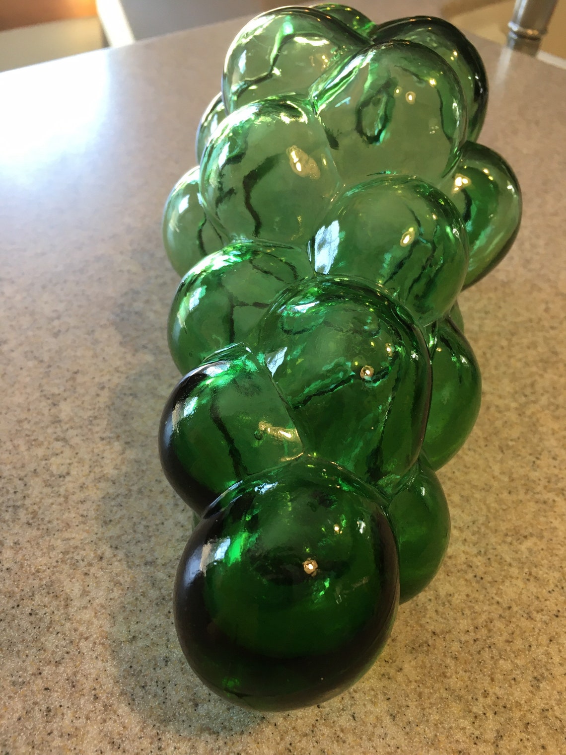 Vintage Emerald Green Cluster of Grapes Torpedo Type Wine - Etsy