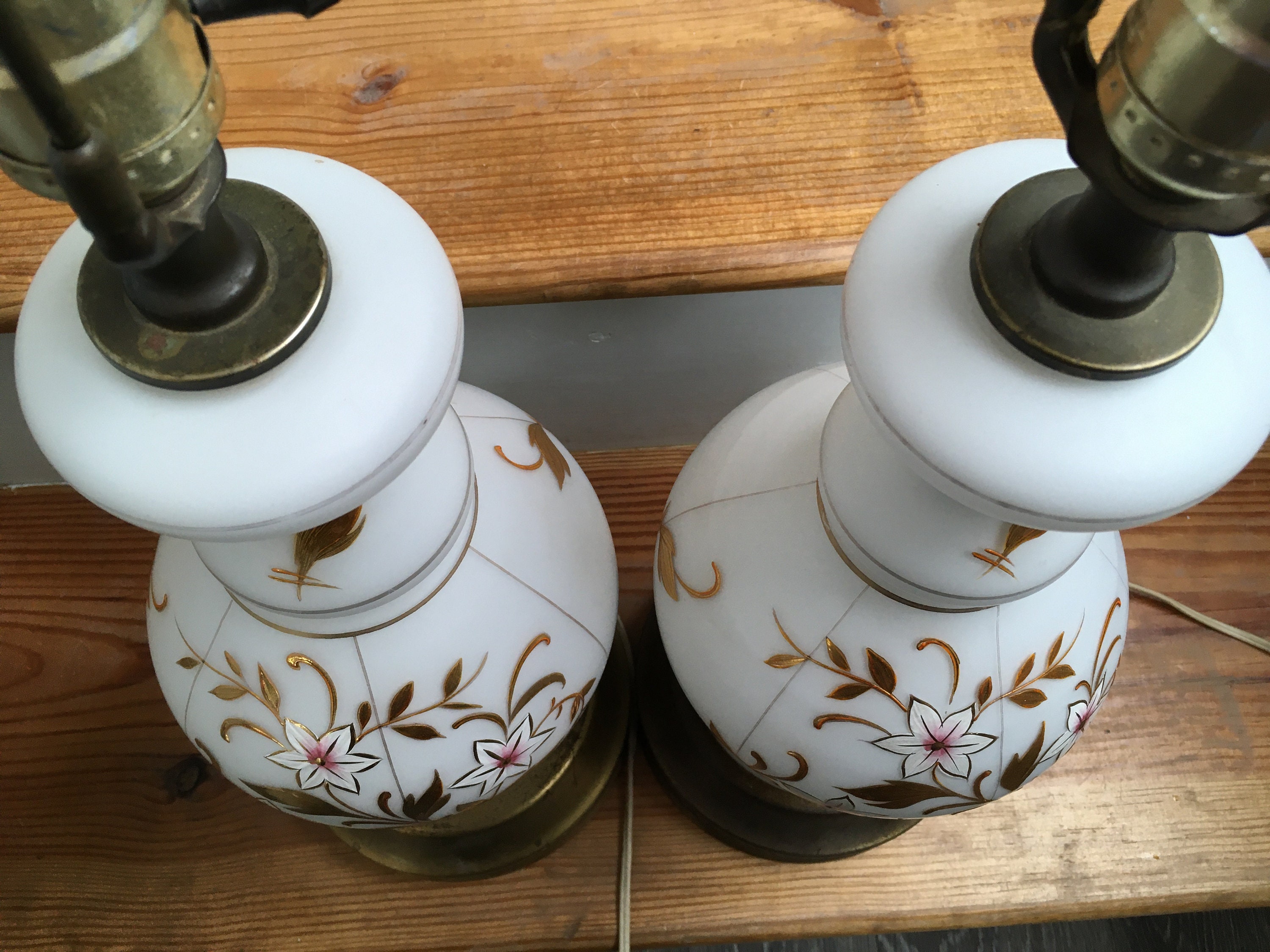 Antique Bavarian Hand Blown Frosted Hand Painted Pink & Gold - Etsy