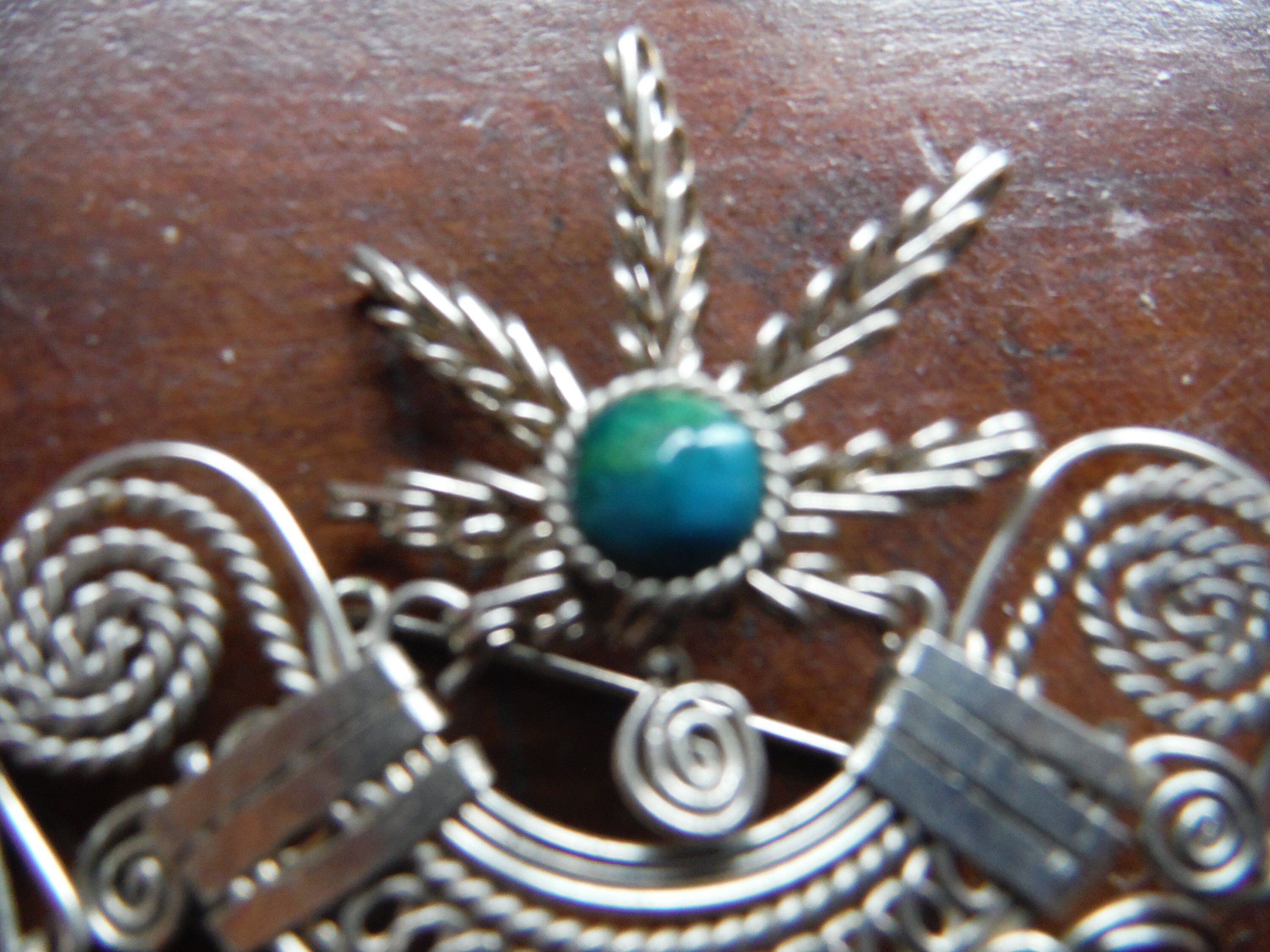 Vintage Aztec Twisted Wire Silver Marijuana Leaf Brooch | Etsy