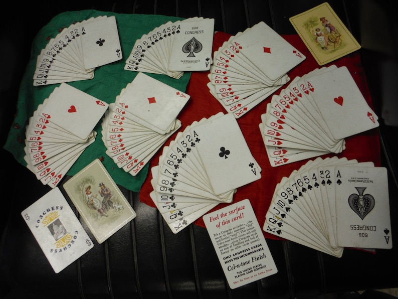 Vintage 2 Deck Congress Playing Cards 1960 Card Game - Etsy