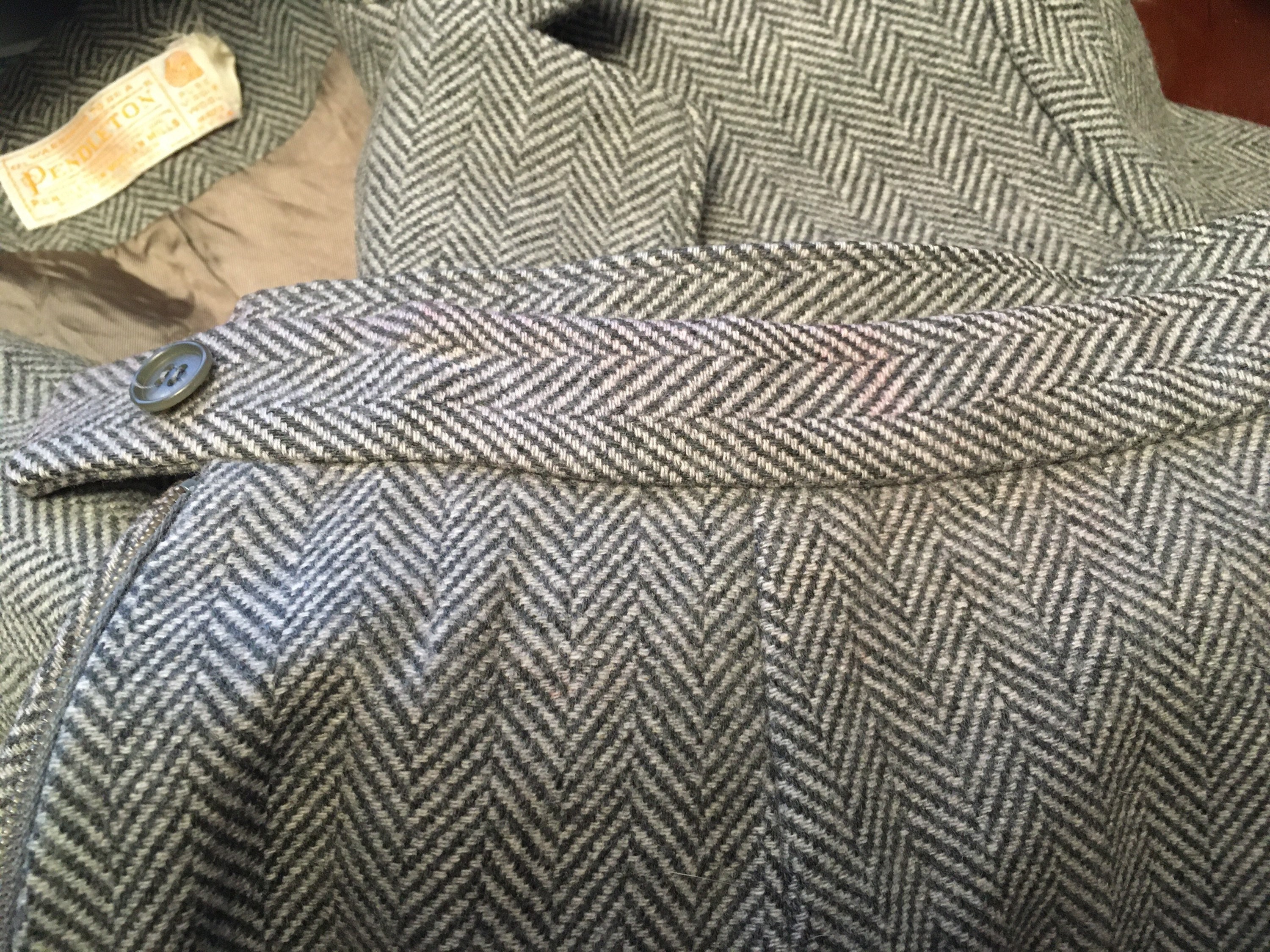 Vintage Gray Herringbone Pendleton Suit Skirt Dark Academic - Etsy