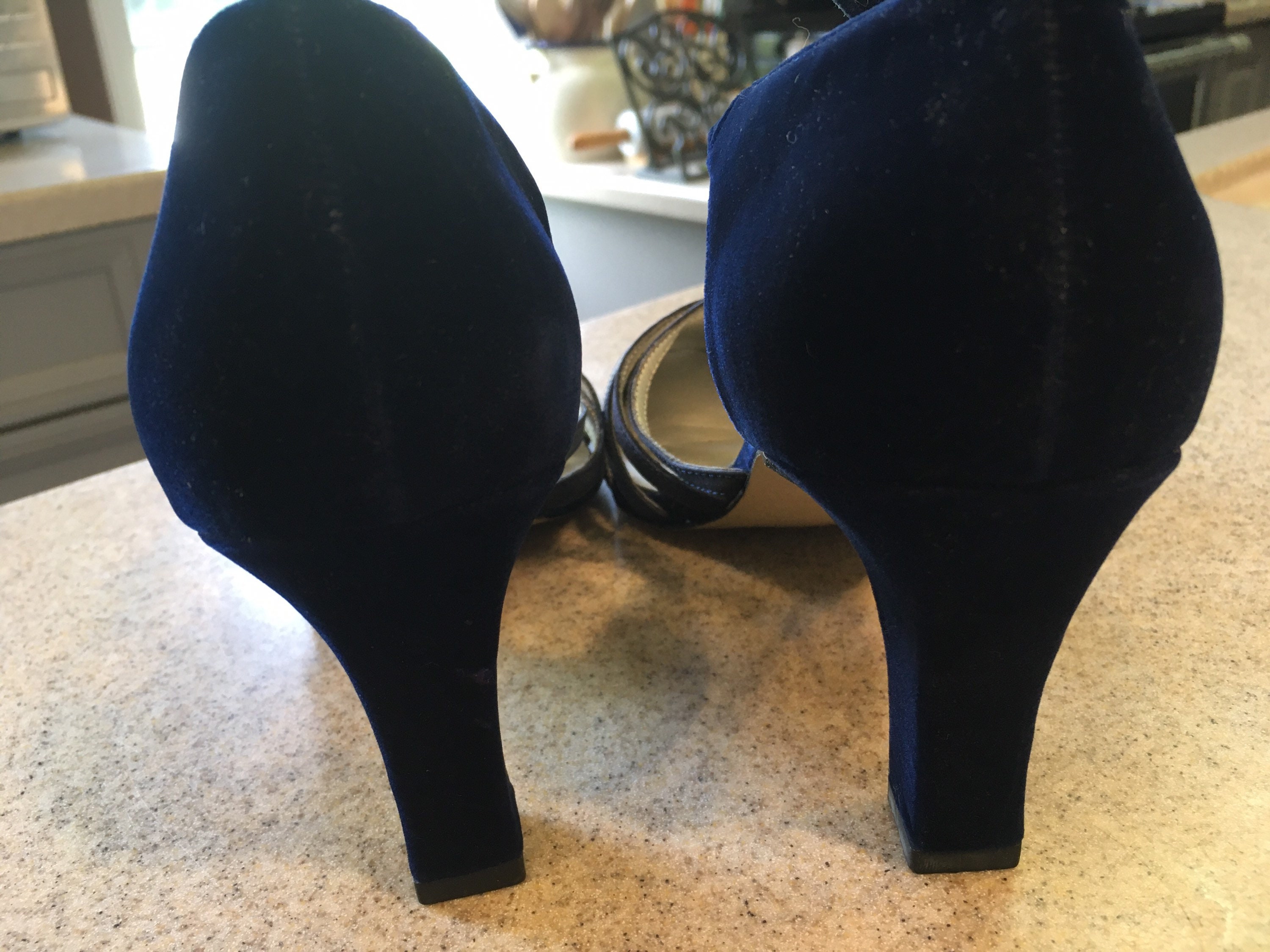 Vintage PM Collection by 925 Blue Velvet High Heel Dress Shoe | Etsy