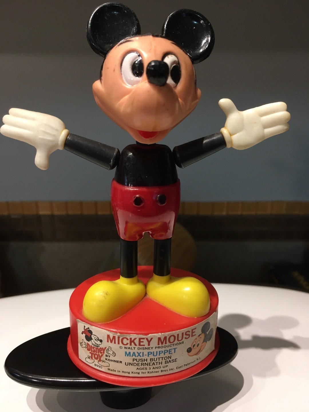 Vintage Mouse Maxi Puppet Toy 1975 Push Button Play Action Toy - Etsy