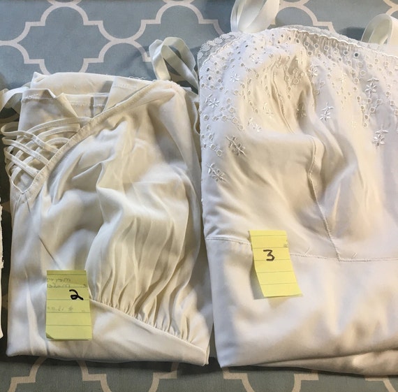 vintage white dress slips - Gem