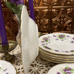 Vintage Woodland Violets Fine China Royal Jackson Dinnerware Bread ...