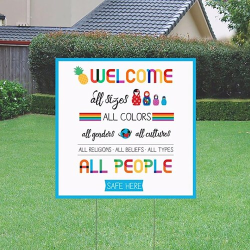 Welcome Your Neighbors Yard Sign // 2-sided // Protest Sign // - Etsy