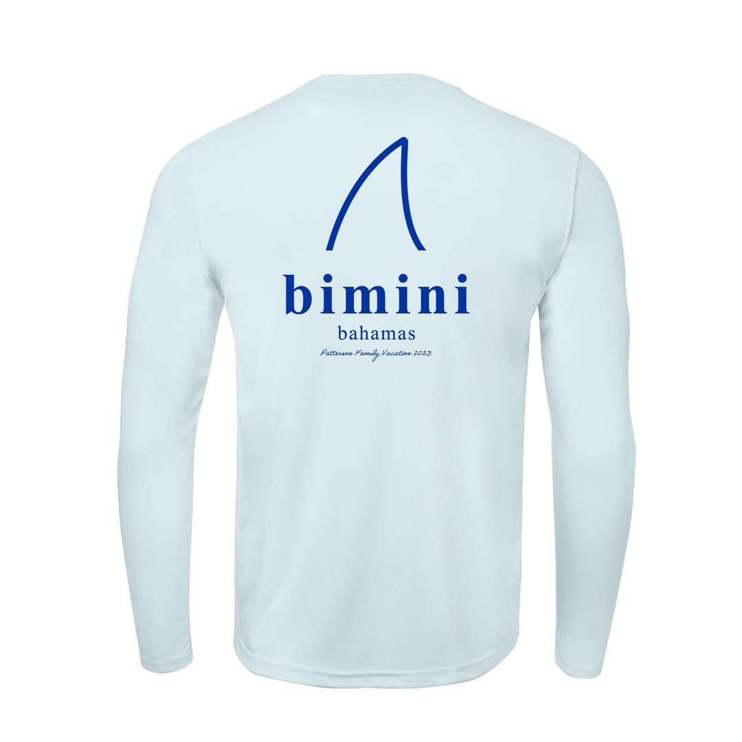 Bimini Shark Fin Sun Shirt: UPF 50, Custom Text Family Shirts - Etsy