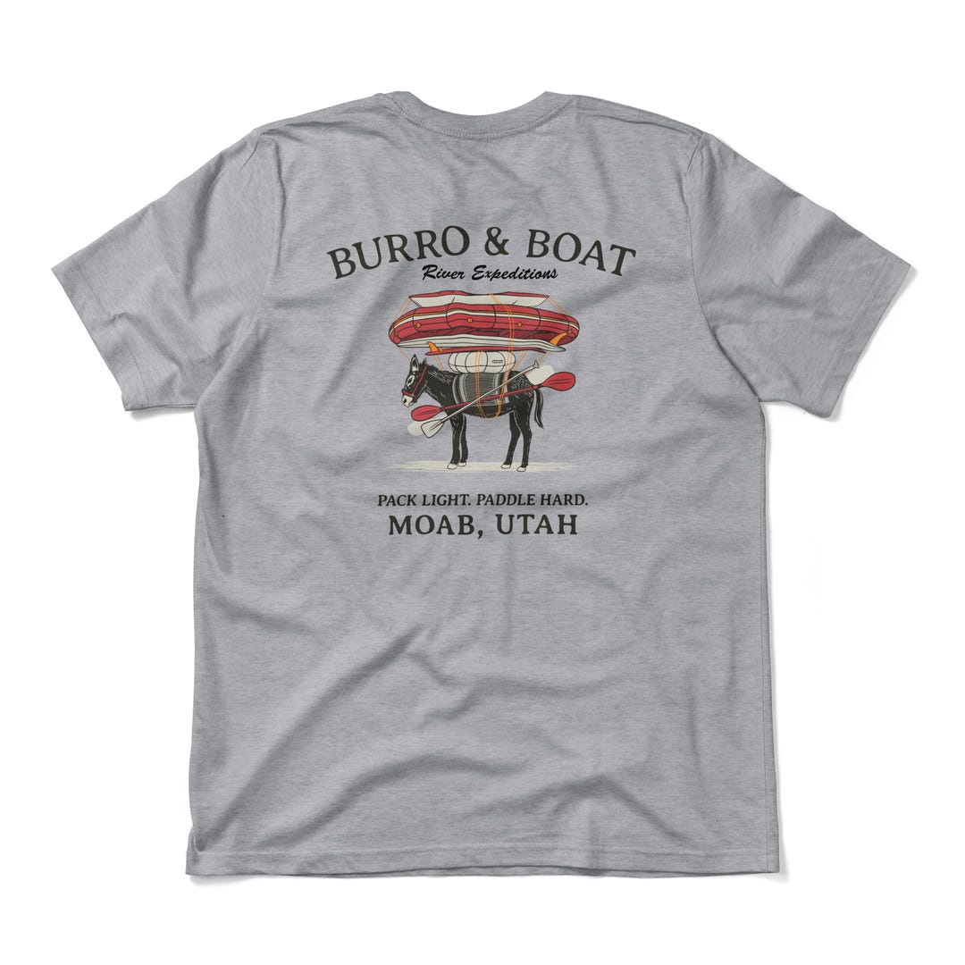 Custom River Adventure Shirt – Burro & Boat Desert Tee – Moab Utah T ...