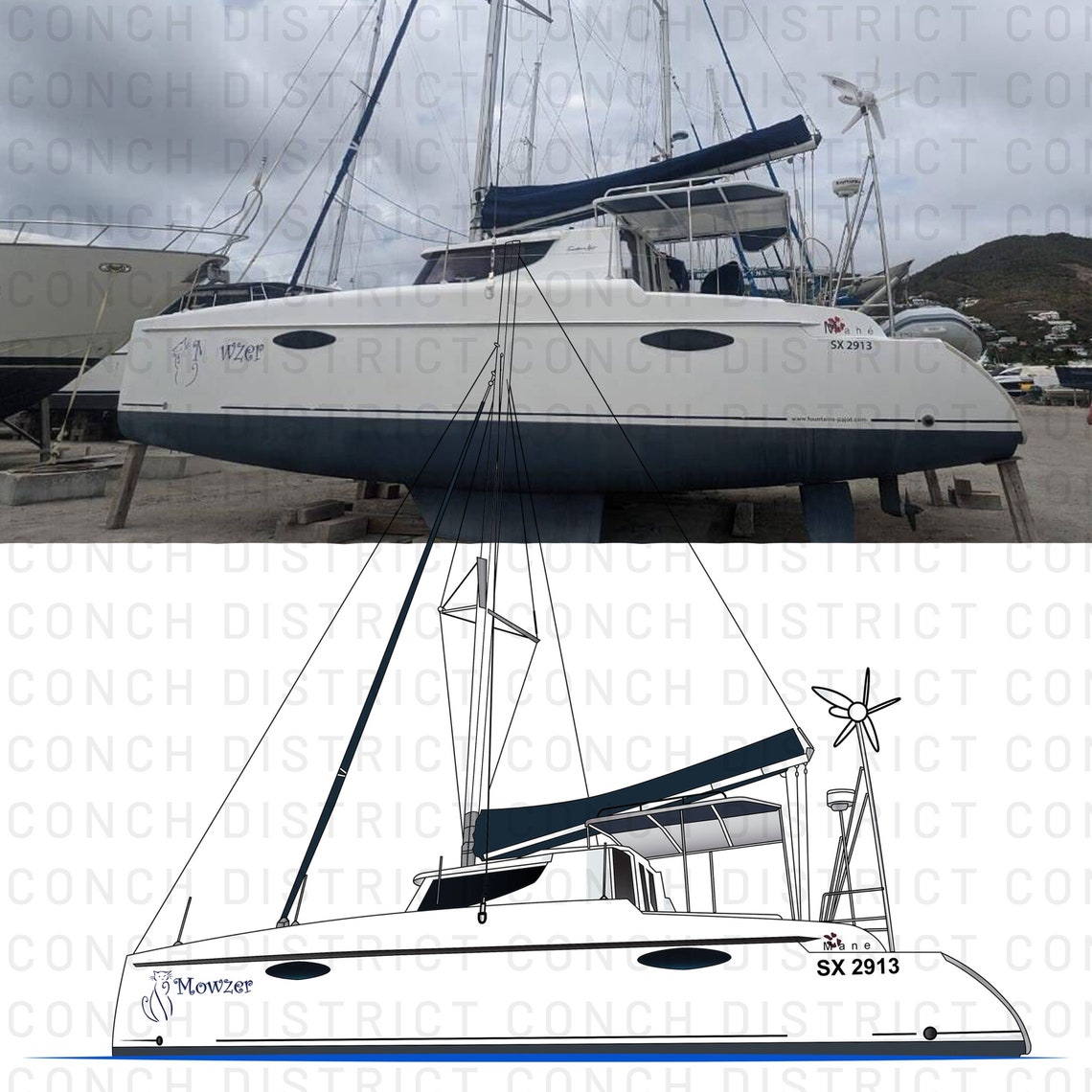 Custom Boat Drawing Boat Vector Line Art Draw Your Boat Your Boat ...
