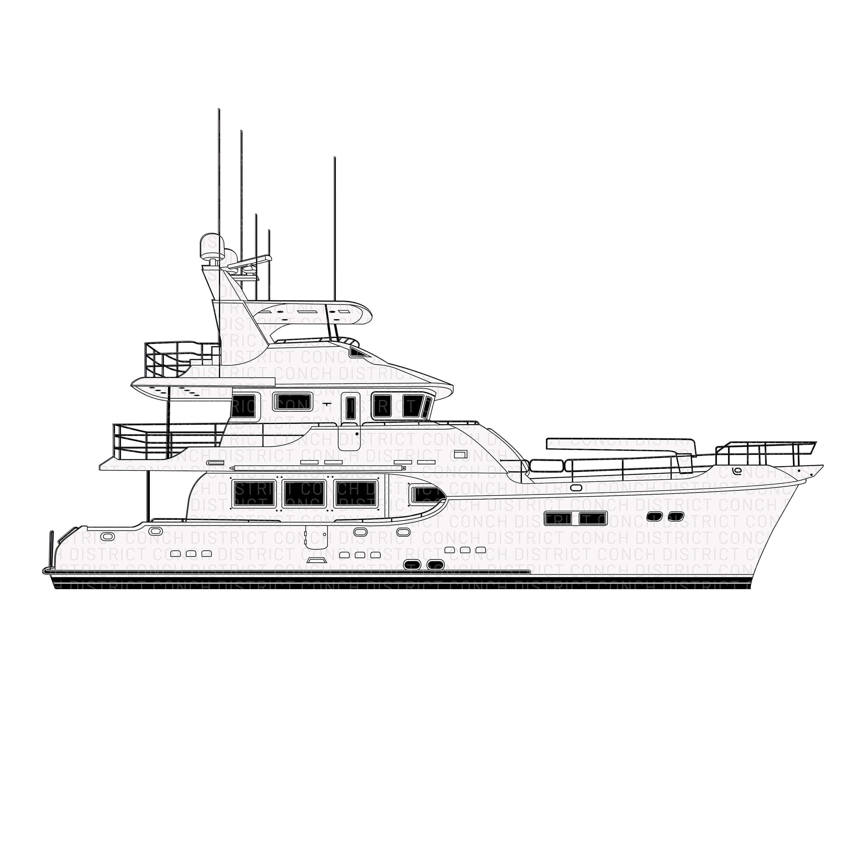 Custom Boat Drawing Boat Line Art Draw Your Boat Your Boat - Etsy Canada