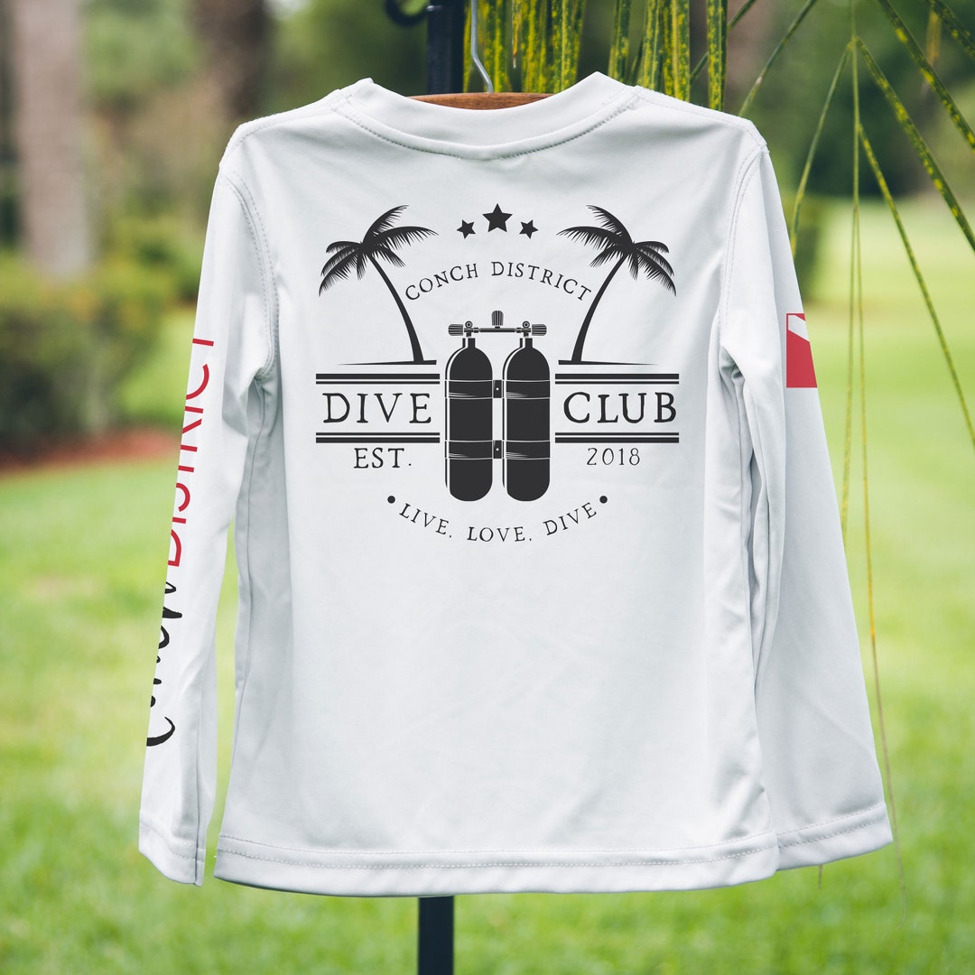 Dive Club Swim Shirt UPF Shirt Swimwear SPF Shirt Vacation Shirt Rash ...