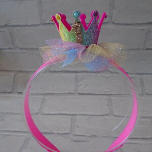 Birthday Crown Age Headband Choose Age Custom Glitter Crown Tulle ...