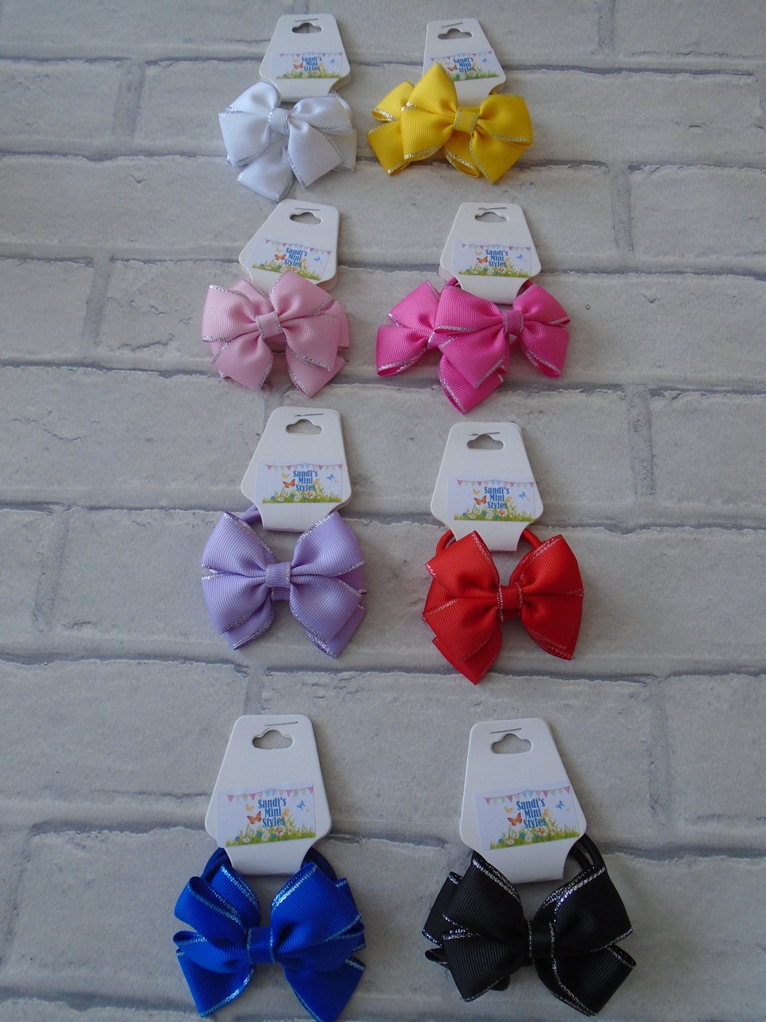 Hair Bow Bobbles Toddler Bobbles Elastics Pair of Bobbles Ponytail Hair ...