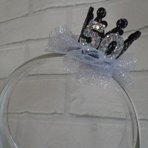 Birthday Crown Age Headband Choose Age Custom Glitter Crown Tulle ...