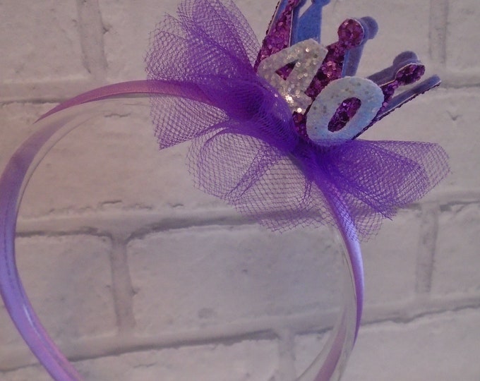 Birthday Crown Age Headband Choose Age Custom Glitter Crown | Etsy UK