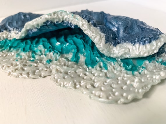 Ocean Wave Polymer Clay Sculpture for Home Decor Wave - Etsy