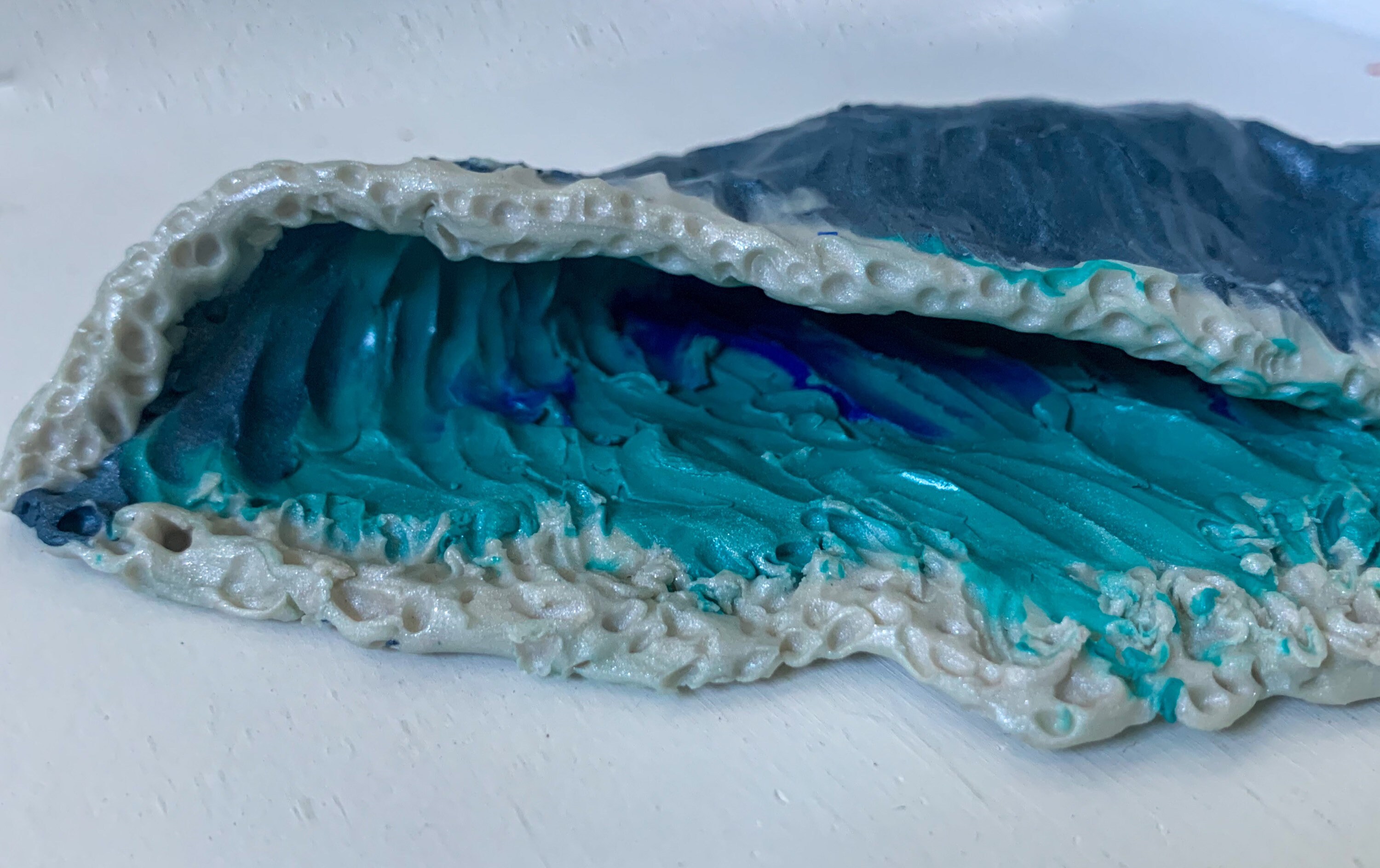 Ocean Wave Polymer Clay Sculpture for Home Decor Wave - Etsy