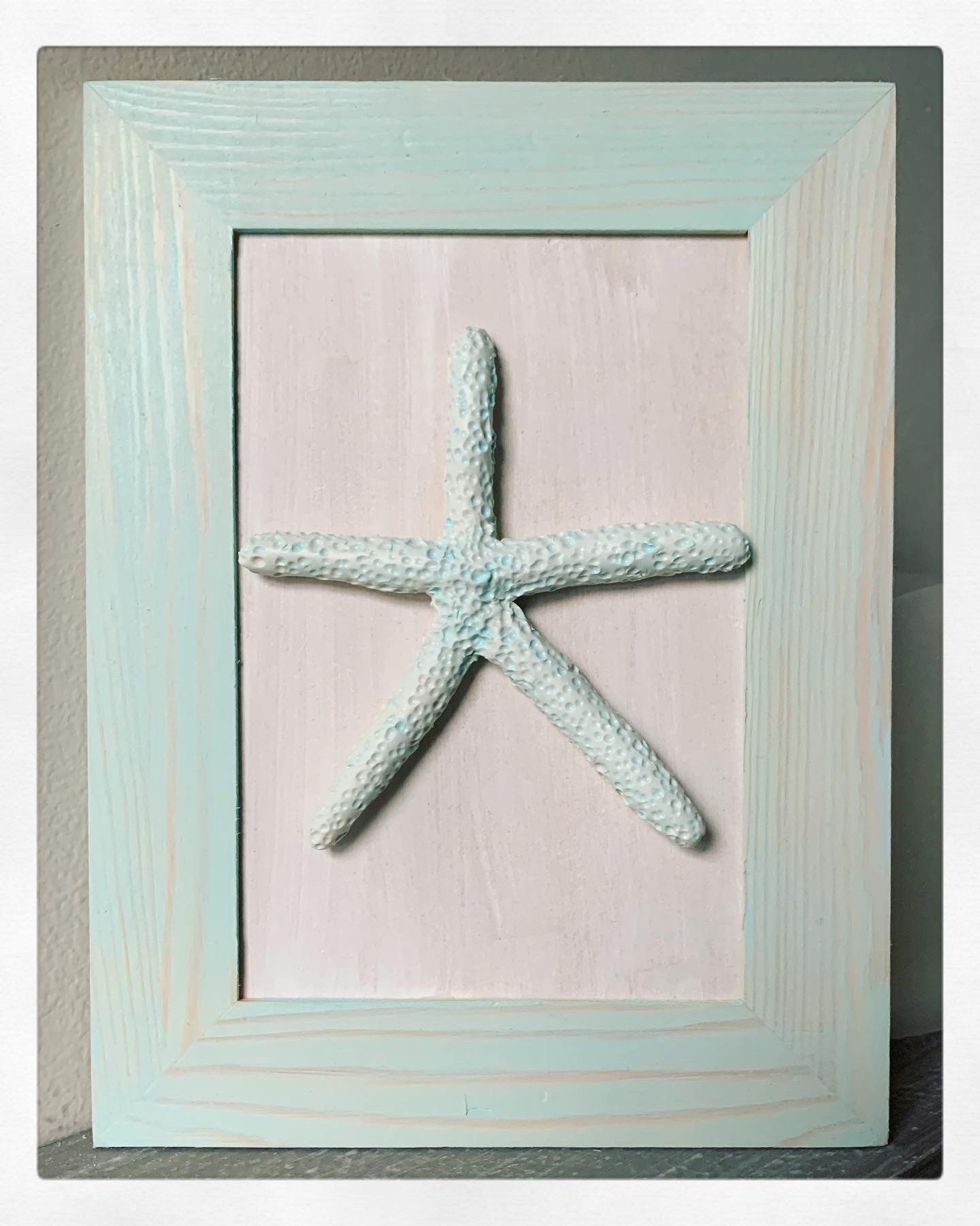 Single Framed Finger Starfish Display Coastal Decor Coastal - Etsy Denmark