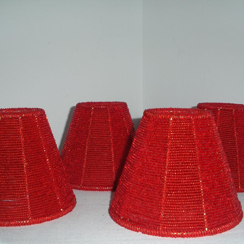 Red Chandelier Shades - Etsy