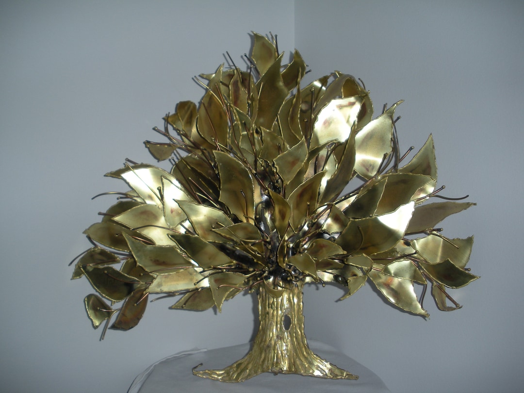 Metal Tree Wall Art Metal Gold Tree Wall Art Vat Signed Metal Tree ...