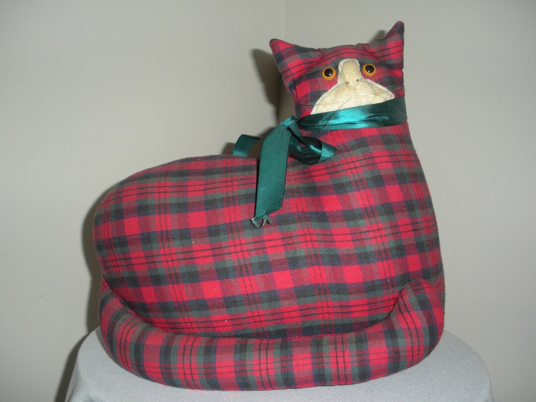 Vintage Cat Door Stop Decorative Christmas Cat - Etsy