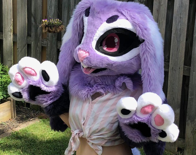 Purple Bunny Fursuit Mini Partial Pre-made - Etsy