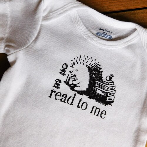 Just One More Story Baby Bib Reading Books Library Themed | Etsy