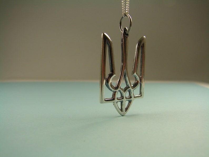 Ukraine Symbol Trident Necklace, Ukraine Style Jewelry, Tryzub ...