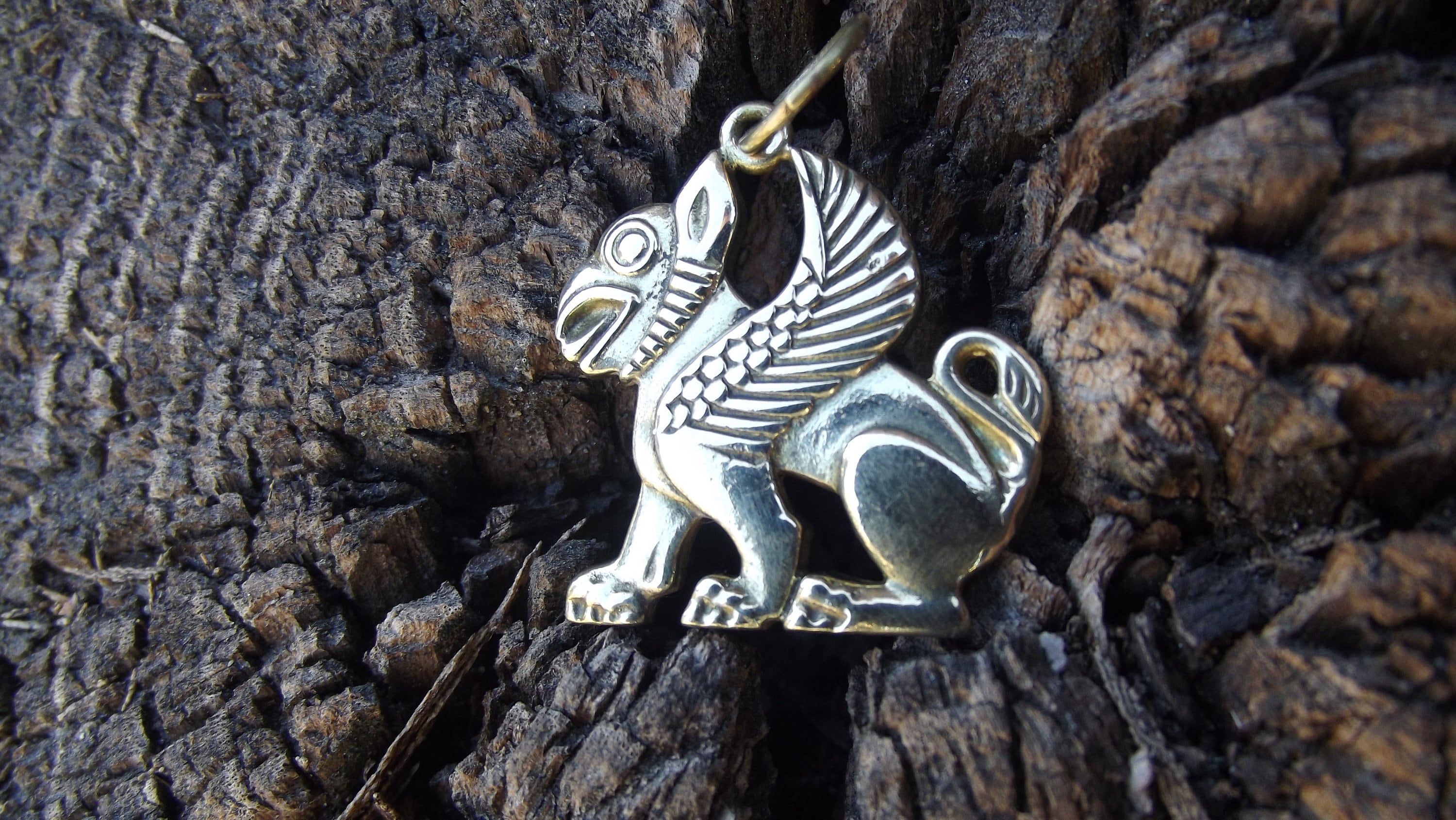 Bronze Gryphon Pendant Griffon Jewelry Fantasy Historical - Etsy