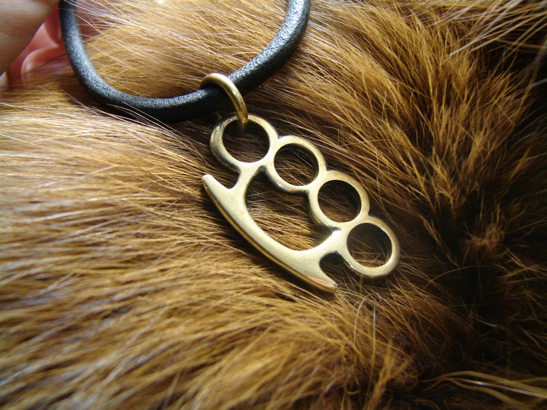 Knuckles Pendant, Statement Necklace, Weaponry Jewelry, Biker Jewelry ...