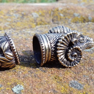 Knife Pommel Ram Head, Goat Bolster for Skewers, Guard Bolster Pommel ...