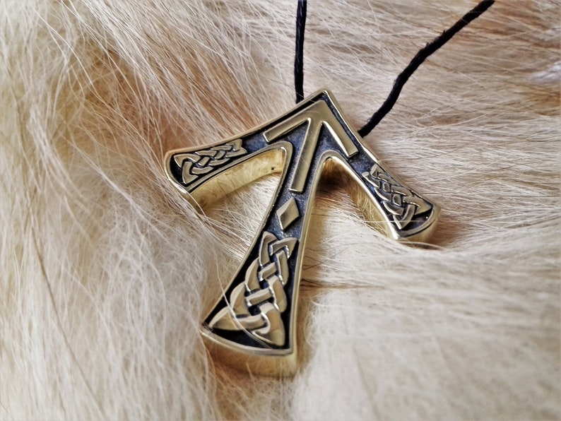 Tyr Rune Pendant Teiwaz Bronze Viking Jewelry Tiwaz Rune | Etsy