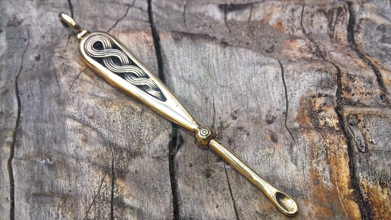 Bronze Viking Ear Spoon, Gotland Sweden Reconstruction, Replica, Woven ...