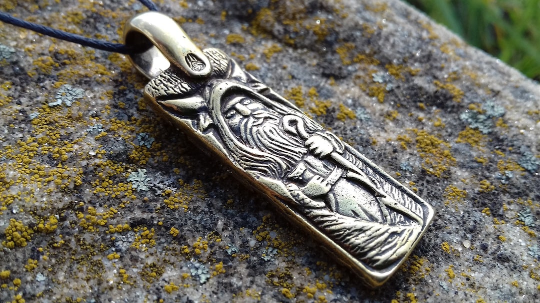 Bronze Veles God Necklace, Slavic Symbol, Pagan Jewelry, Ethnic Amulet ...