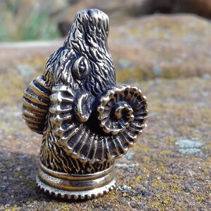 Knife Pommel Ram Head, Goat Bolster for Skewers, Guard Bolster Pommel ...